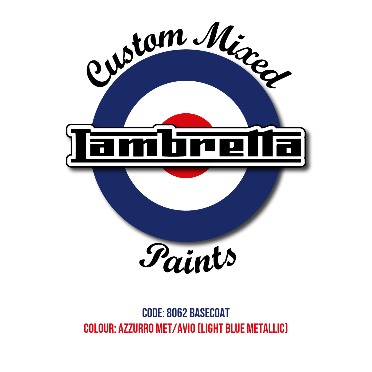 8062 Basecoat – Azzurro Met/Avio (Light Blue Metallic) – Lambretta Paints